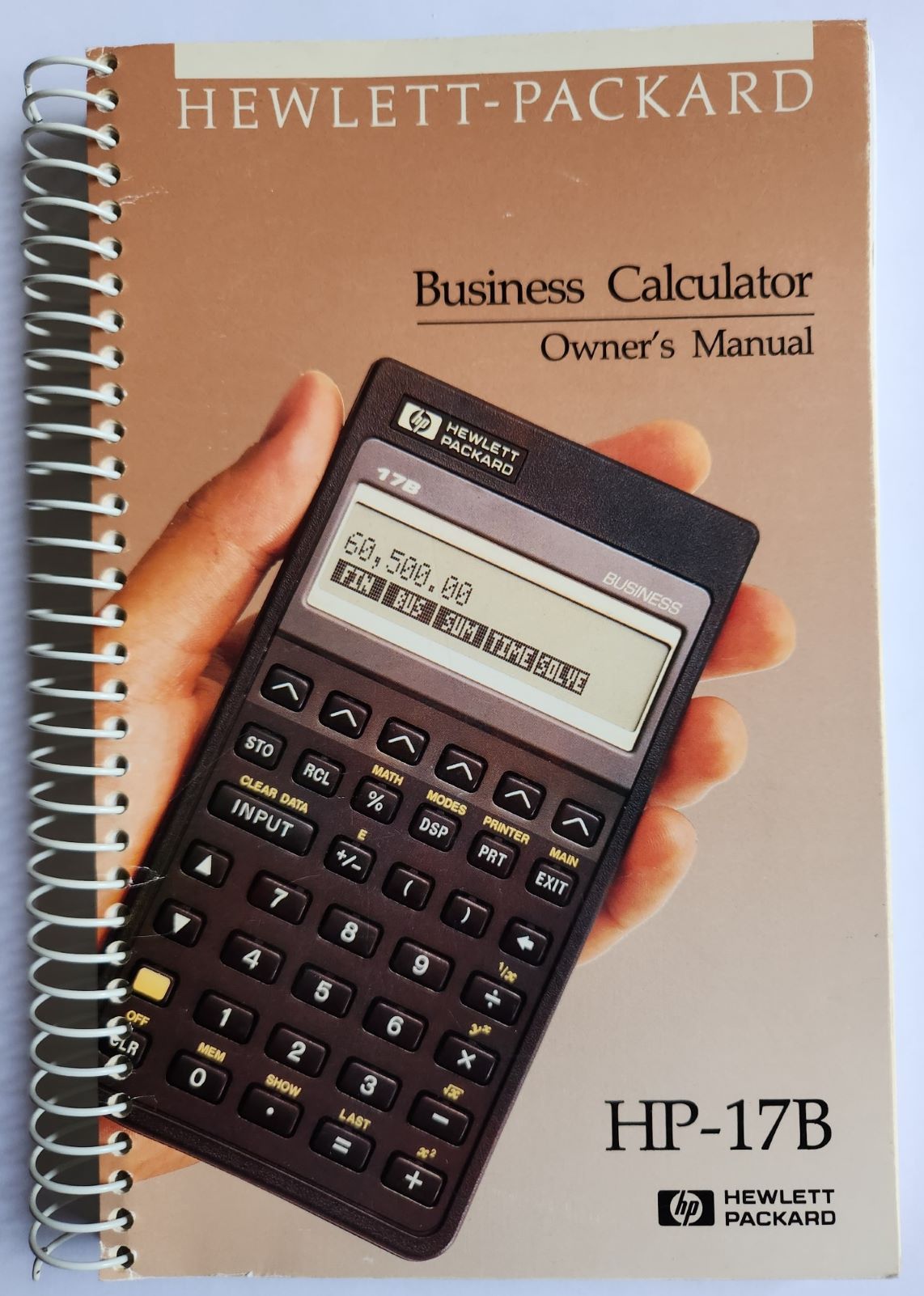 Hewlett Packard HP-17B Business Calculator Owner's Manual ...